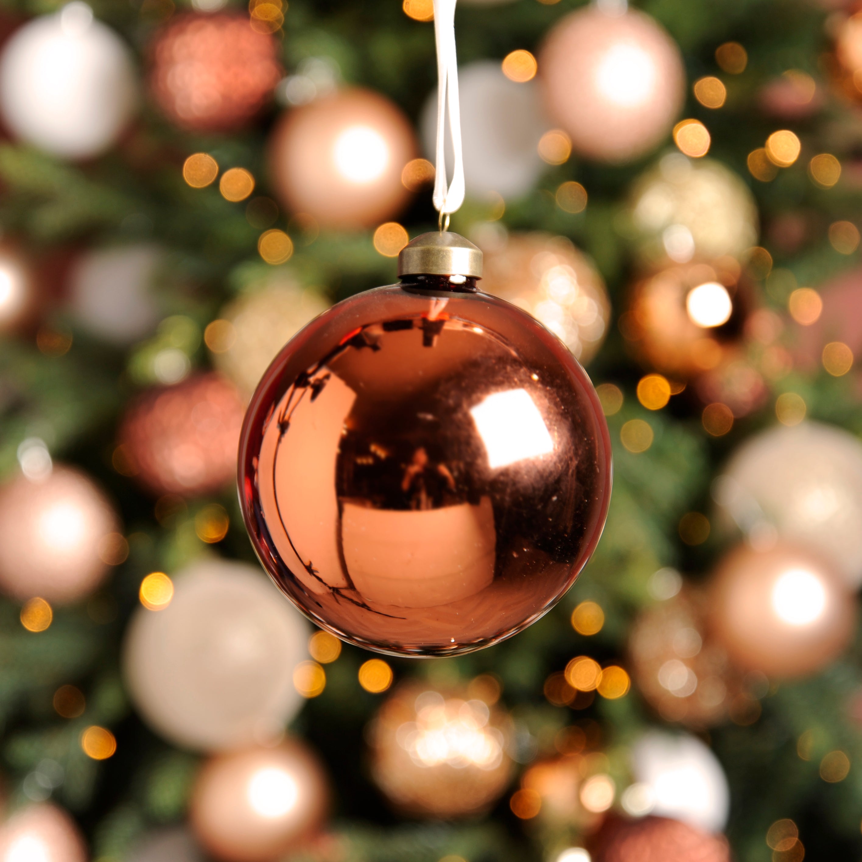 Shiny Copper Glass Ball | Cornwall Garden Shop | UK